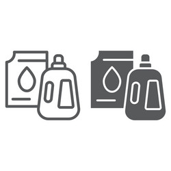 Cleaning products line icon hygiene and chemical Vector Image