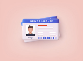 Driver license identification or id card template Vector Image