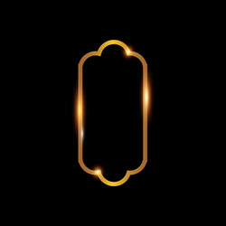 Gold frame border design template Royalty Free Vector Image