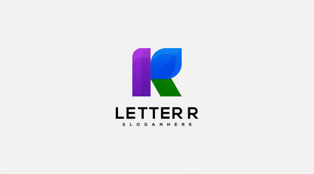 Letter r and f logo design template Royalty Free Vector