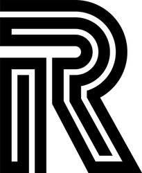 Maze line letter logotype y Royalty Free Vector Image