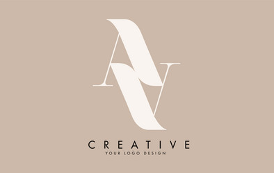 Minimalistic logo two letters a and s monogram Vector Image