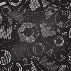 Set of sketch business infographic elements Vector Image