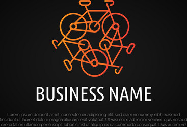 Infinity bike logo template Royalty Free Vector Image