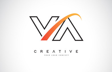 Va v a letter logo design creative icon modern Vector Image