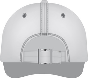 White cap back view mockup realistic style Vector Image