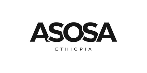 Asosa in the ethiopia emblem design features Vector Image