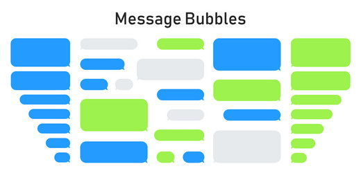 Message bubbles chat template Royalty Free Vector Image Message bubbles chat template Royalty Free Vector Image