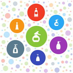 7 lotion icons Royalty Free Vector Image - VectorStock