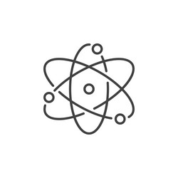 Minimalist atom diagram Royalty Free Vector Image