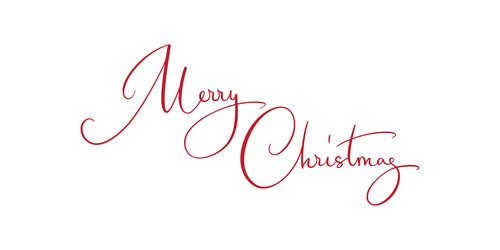 Elegant merry christmas hand written calligraphy Vector Image