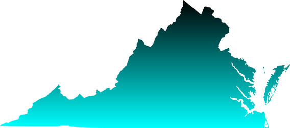 Map of virginia Royalty Free Vector Image - VectorStock