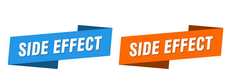 Side effect ribbon isolated band sign Royalty Free Vector