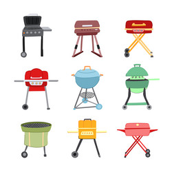 Barbeque grill bbq cartoon Royalty Free Vector Image