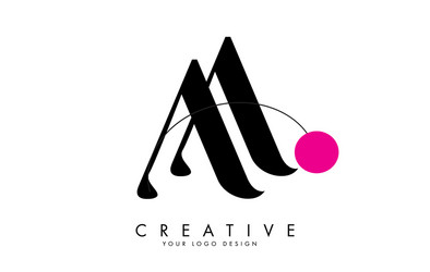 Handwritten double aa letter logo design Vector Image