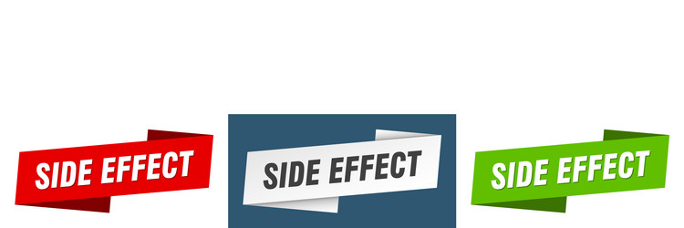 Side effect ribbon isolated band sign Royalty Free Vector