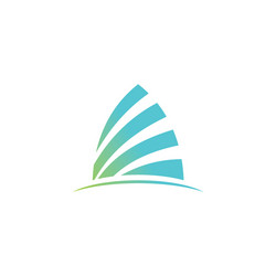 Abstract arch movement symbol logo design Vector Image