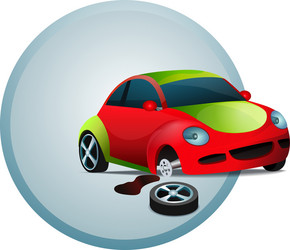Worn-Out Cartoon Car Royalty Free Vector Image