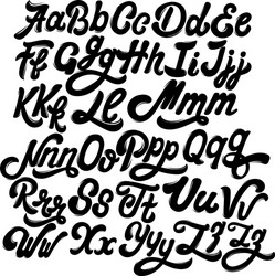 Vintage handwriting font Royalty Free Vector Image