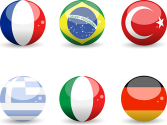 Flag spheres Royalty Free Vector Image - VectorStock