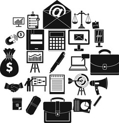 Gross product icons set simple style Royalty Free Vector