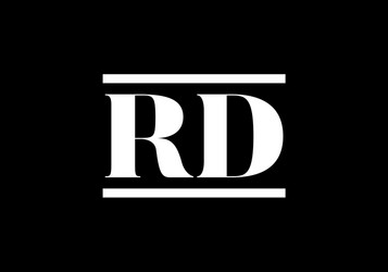 Initial monogram letter r d logo design template Vector Image