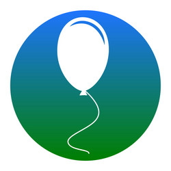 Balloon sign white icon Royalty Free Vector Image