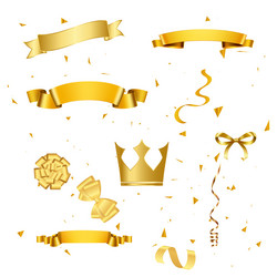 Golden-ribbon design Royalty Free Vector Image