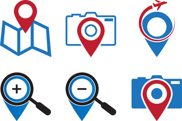 Map pinpoint icons Royalty Free Vector Image - VectorStock