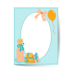 Birthday card design in a4 size Royalty Free Vector Image