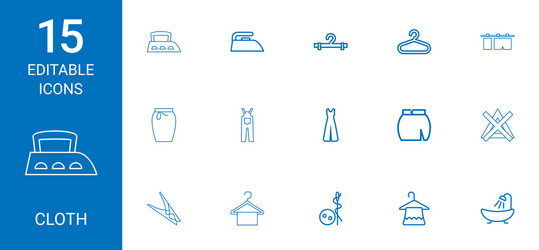 Cloth icons Royalty Free Vector Image - VectorStock