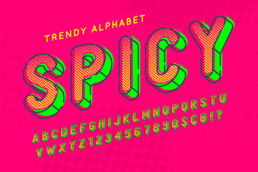 Reggae condensed display font popart design Vector Image