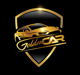 Gold car logo icon Royalty Free Vector Image - VectorStock