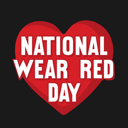 National wear red day Royalty Free Vector Image