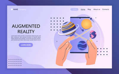 Minimal set of augmented reality cloud computing Vector Image