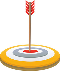 Aim arrow icon cartoon style Royalty Free Vector Image
