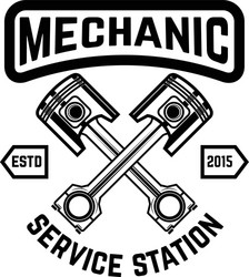 Auto center garage service and repair logo Vector Image