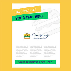 Fries title page design for company profile Vector Image