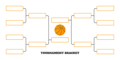 8 team tournament bracket championship template Vector Image