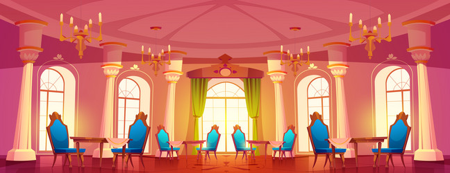 Hall for banquet interior ballroom Royalty Free Vector Image