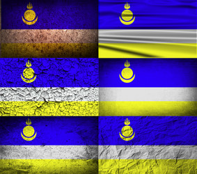 Flag of buryatia with old texture Royalty Free Vector Image