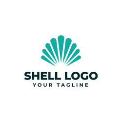 Pearl sea shell logo with design editing Vector Image