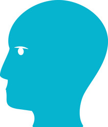 Blue faces icon head design graphic Royalty Free Vector