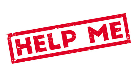 Help me rubber stamp Royalty Free Vector Image