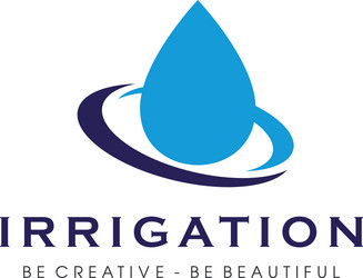 Sprinkler irrigation logo Royalty Free Vector Image