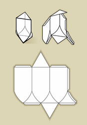 Complex form with blueprint template Royalty Free Vector