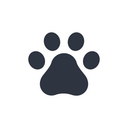 Dog paw footprints symbol outline on white Vector Image