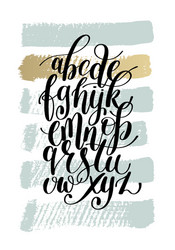 Black and white hand lettering alphabet design Vector Image