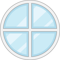 Round window with glass Royalty Free Vector Image