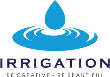 Sprinkler irrigation logo Royalty Free Vector Image